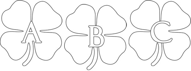 Four Leaf Clover Banner Letters