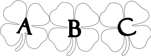 Four Leaf Clover Banner Letter Templates