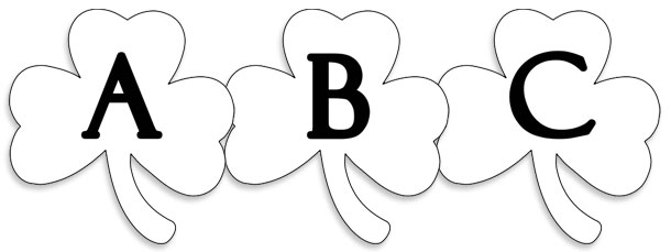 Shamrock Banner Letter Templates