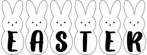 Peeps Bunny Alphabet Banner Letters