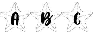 Starfish Banner Letter Templates