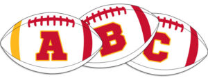 Kansas City Chiefs-Inspired Football Banner Letters