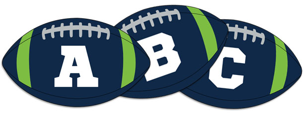Seattle Seahawks-Inspired Football Alphabet