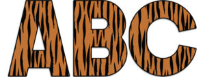 Large Tiger Print Letters